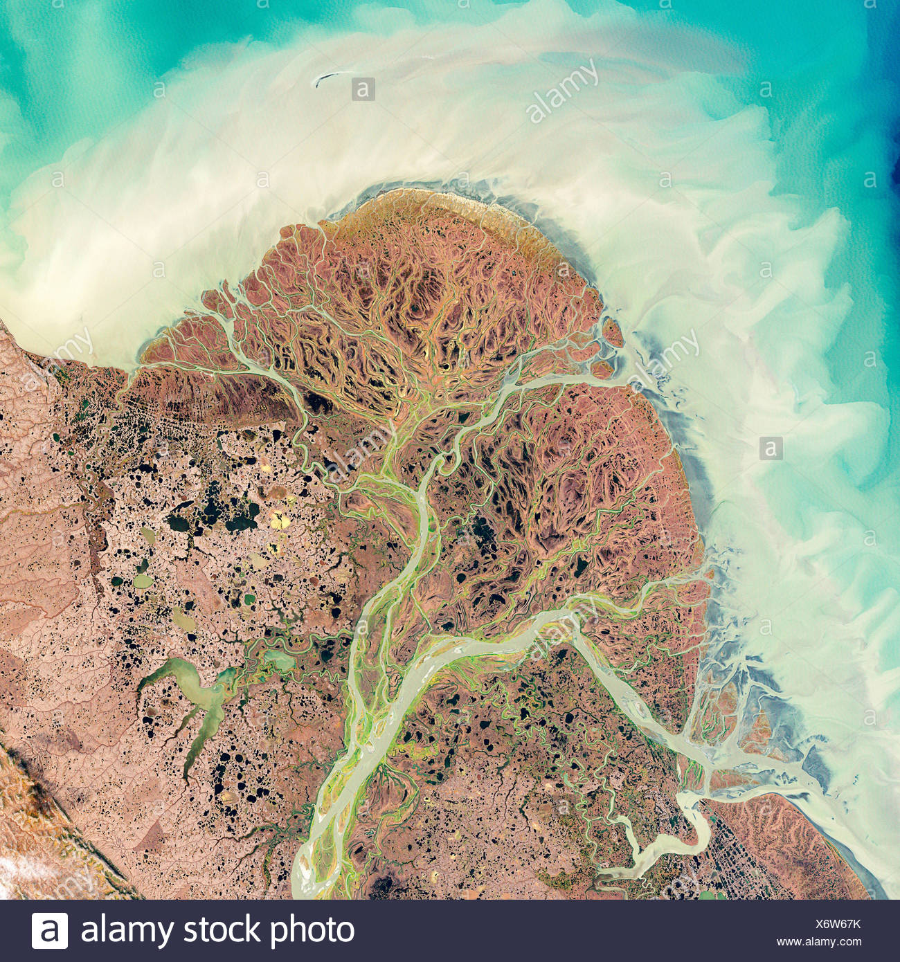 River Delta Satellite Stock Photos & River Delta Satellite Stock Images ...