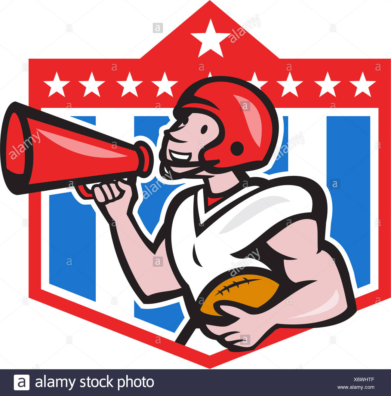 Vector Illustration Cartoon American Football High Resolution Stock ...