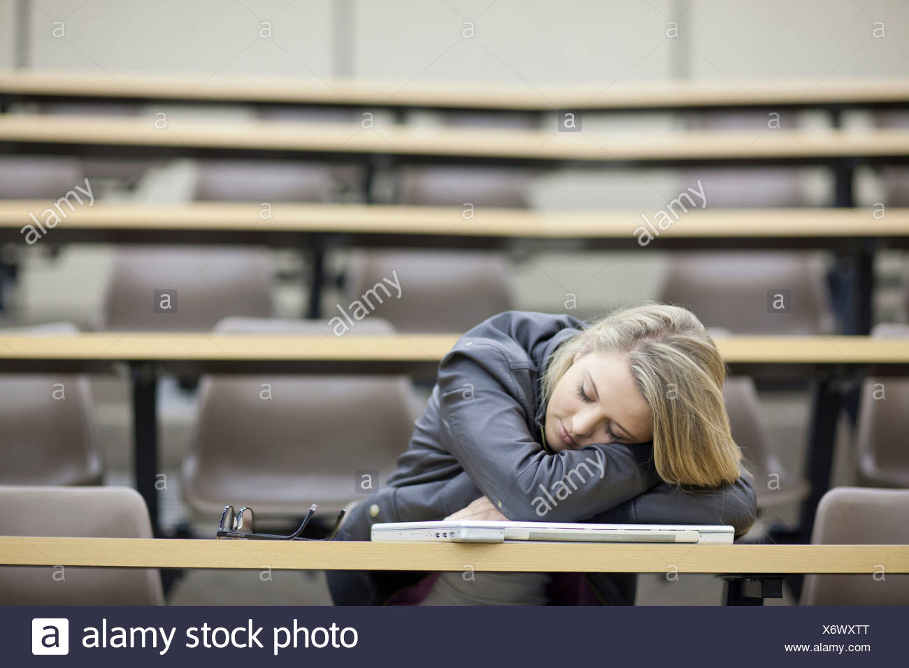 College Student Sleeping In Lecture High Resolution Stock Photography ...
