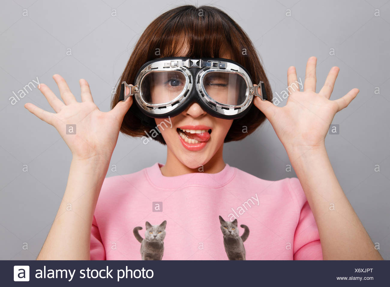 Indian Woman Wearing Goggles High Resolution Stock Photography and ...