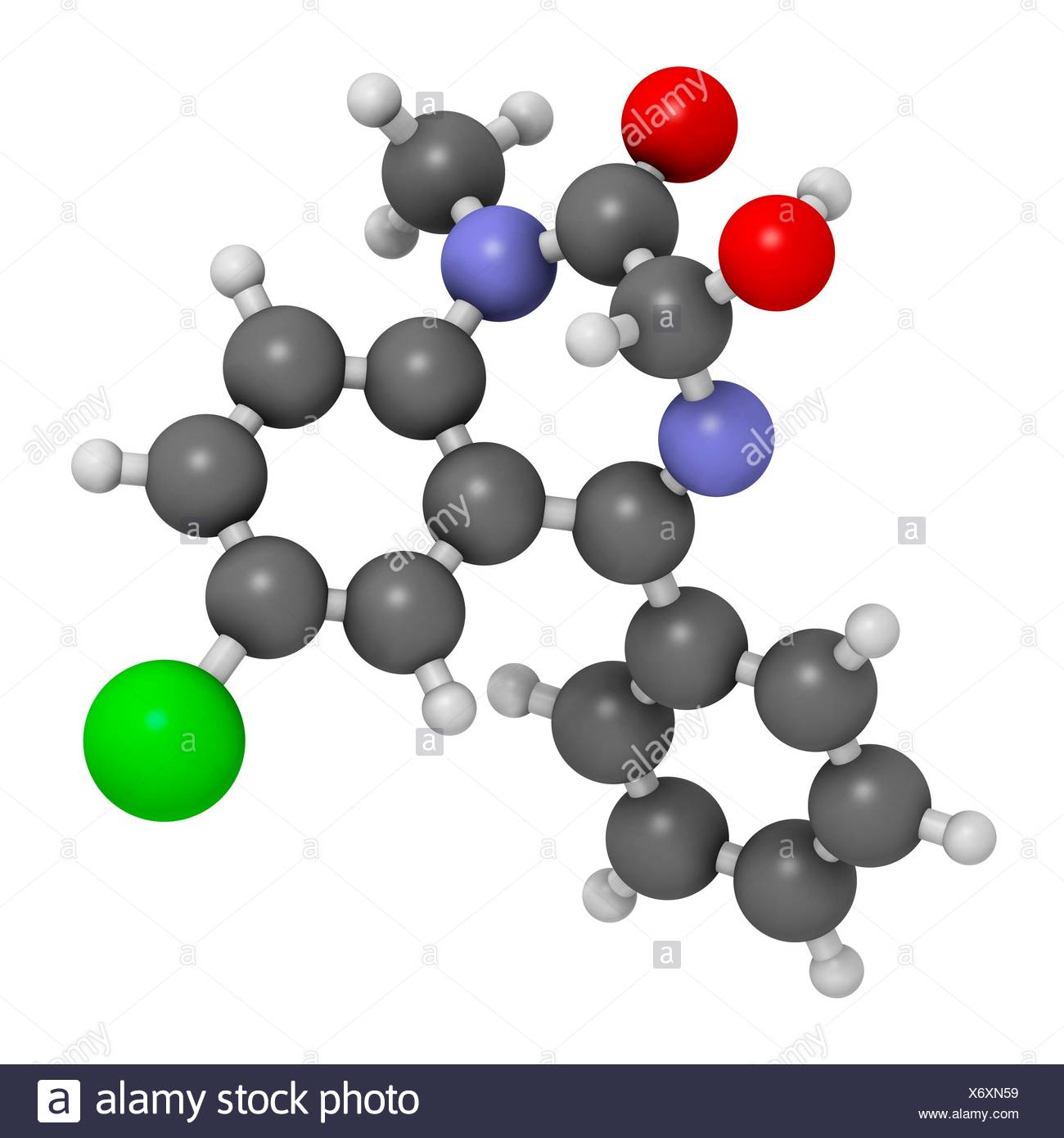 Temazepam Benzodiazepine Drug Molecule Used High Resolution Stock ...