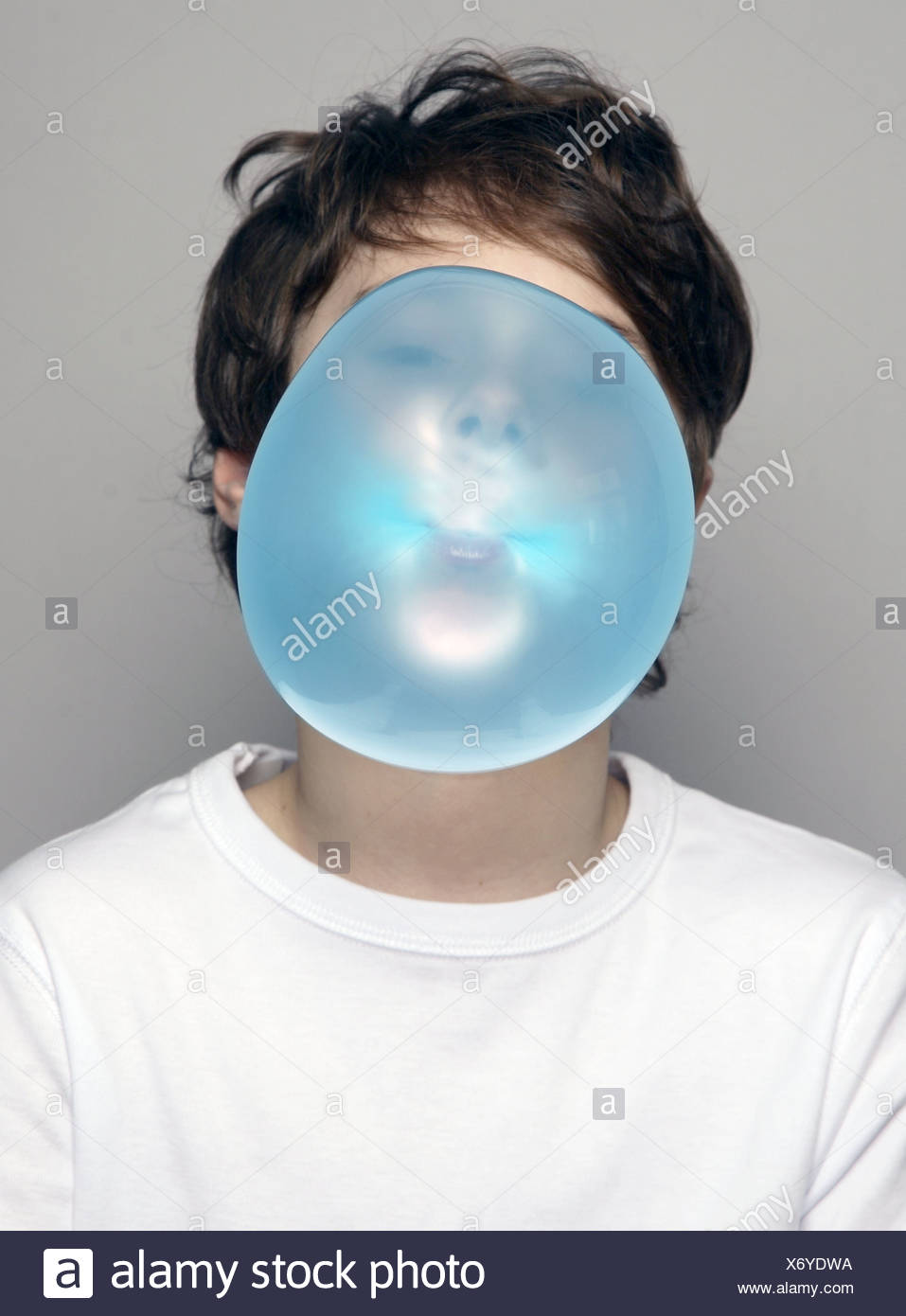 Boy Blowing Bubble Gum Stock Photos & Boy Blowing Bubble Gum Stock ...