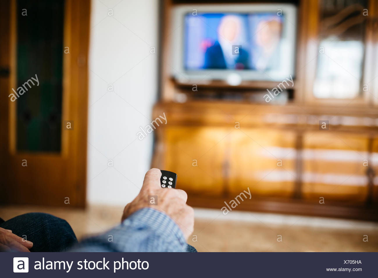 Old People Remote Control High Resolution Stock Photography and Images ...