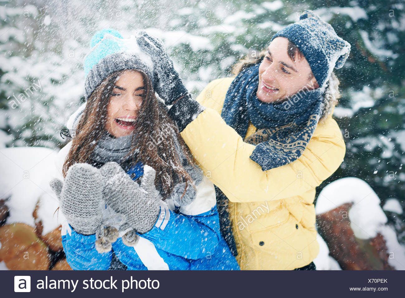Woman Snowball Fight High Resolution Stock Photography and Images - Alamy