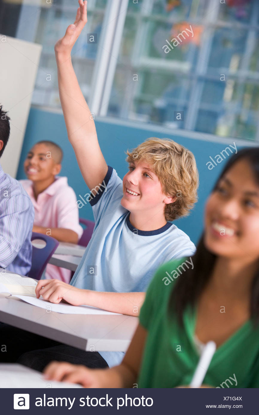 Group Of Students Answer Question High Resolution Stock Photography and ...