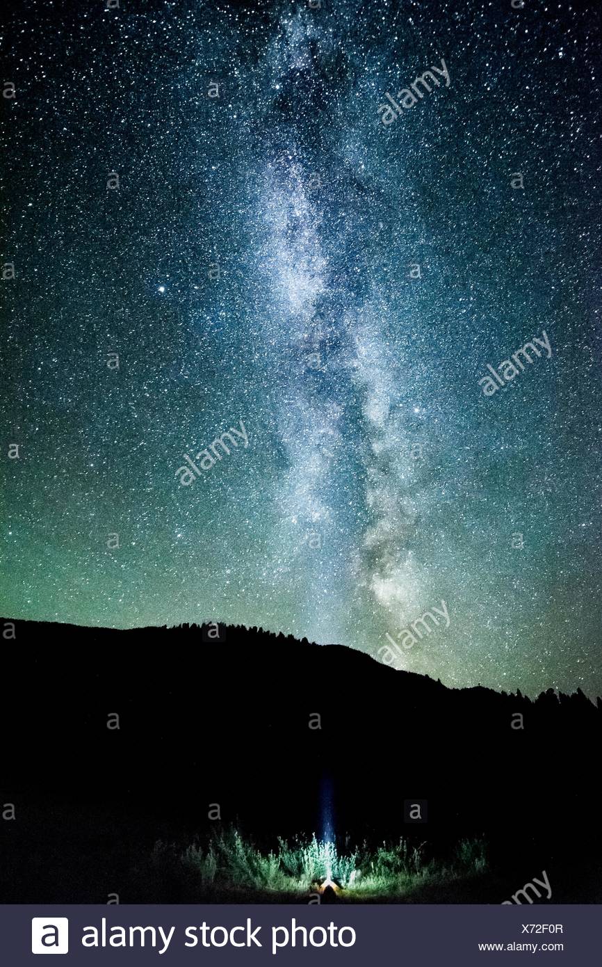 Looking Up Into The Night Sky Stock Photos & Looking Up Into The Night ...