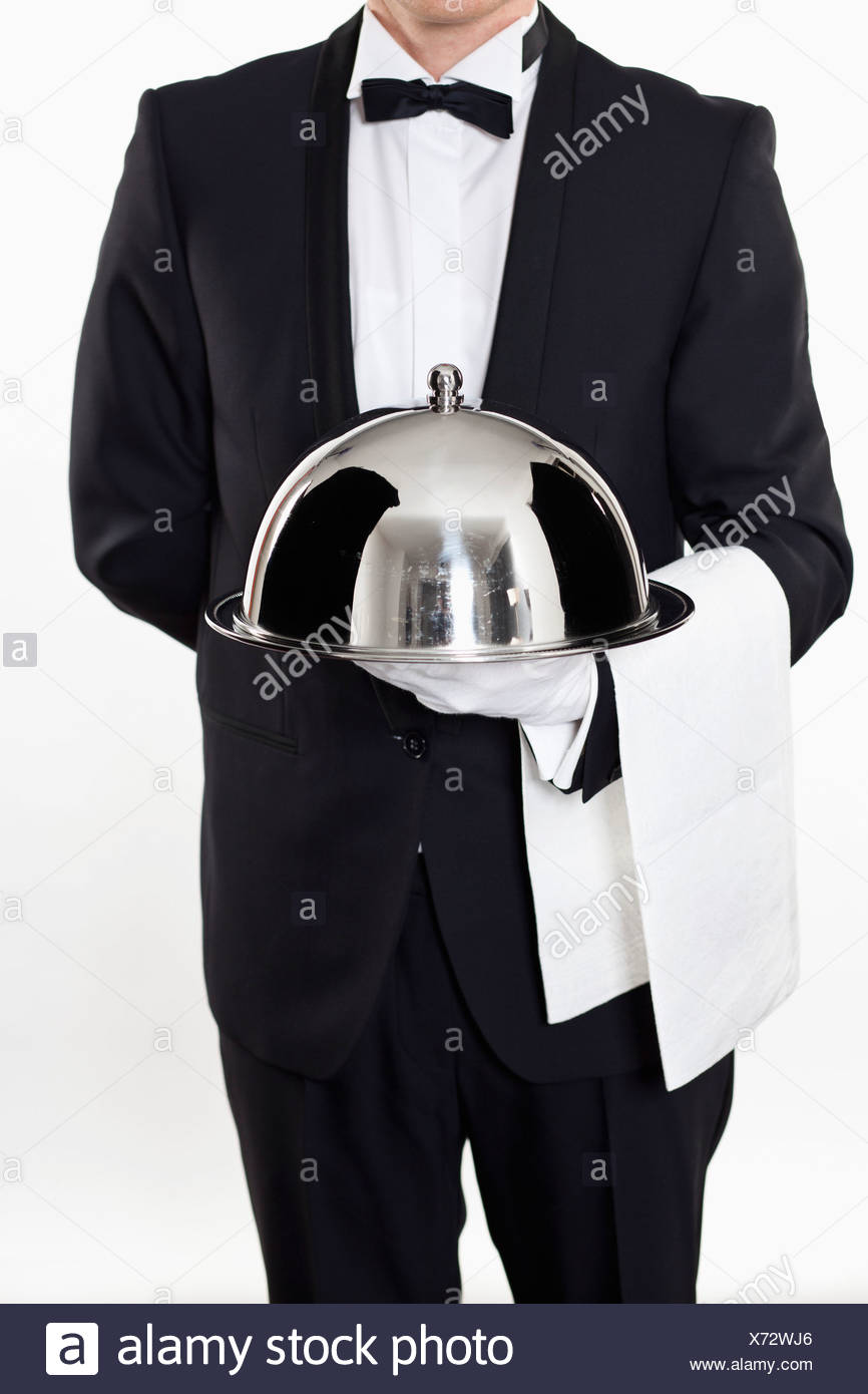 Butler Holding Silver Tray High Resolution Stock Photography and Images ...