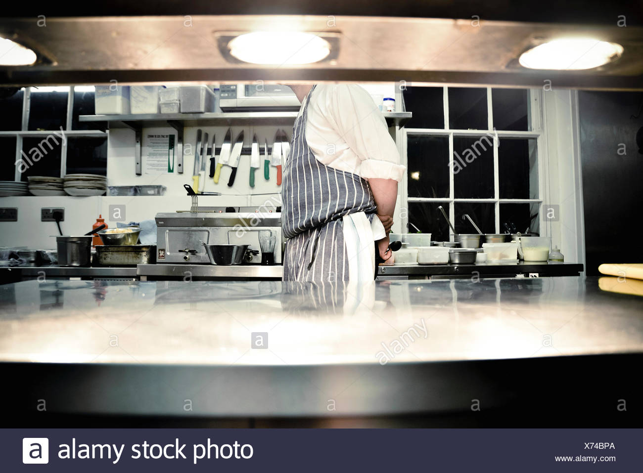 Chefs In Commercial Kitchen High Resolution Stock Photography and ...