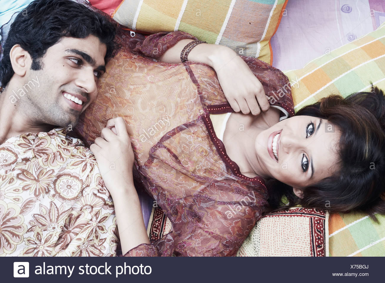 Man With Head On Womans Lap High Resolution Stock Photography and ...