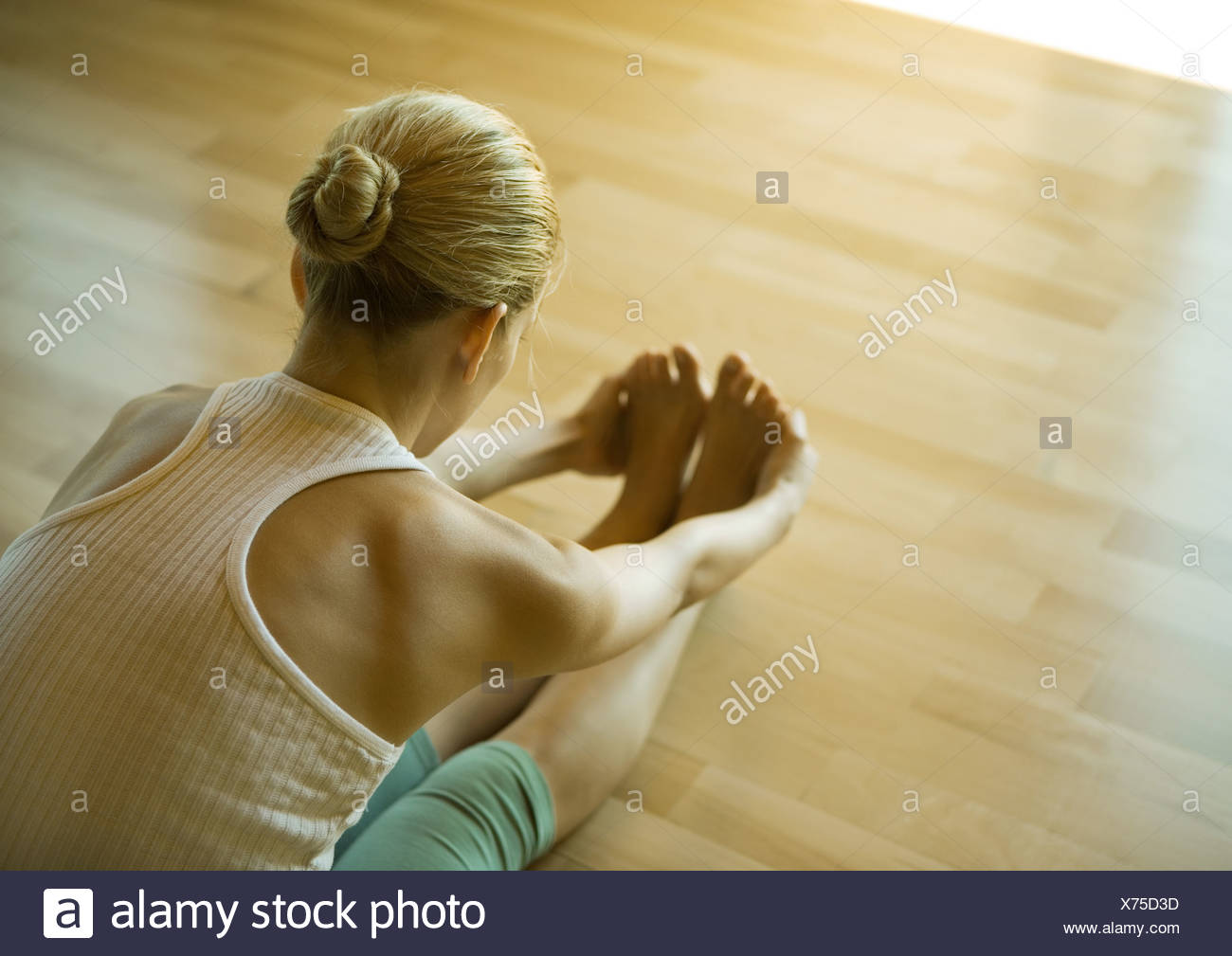 Woman Bending Over Touching Toes High Resolution Stock Photography and ...