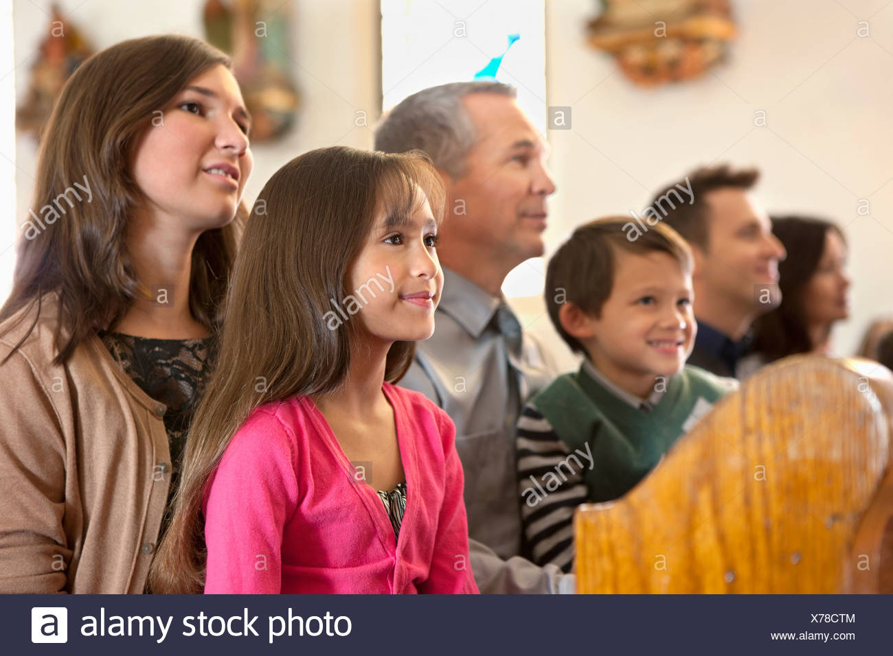 People Together Smiling Church Stock Photos & People Together Smiling ...