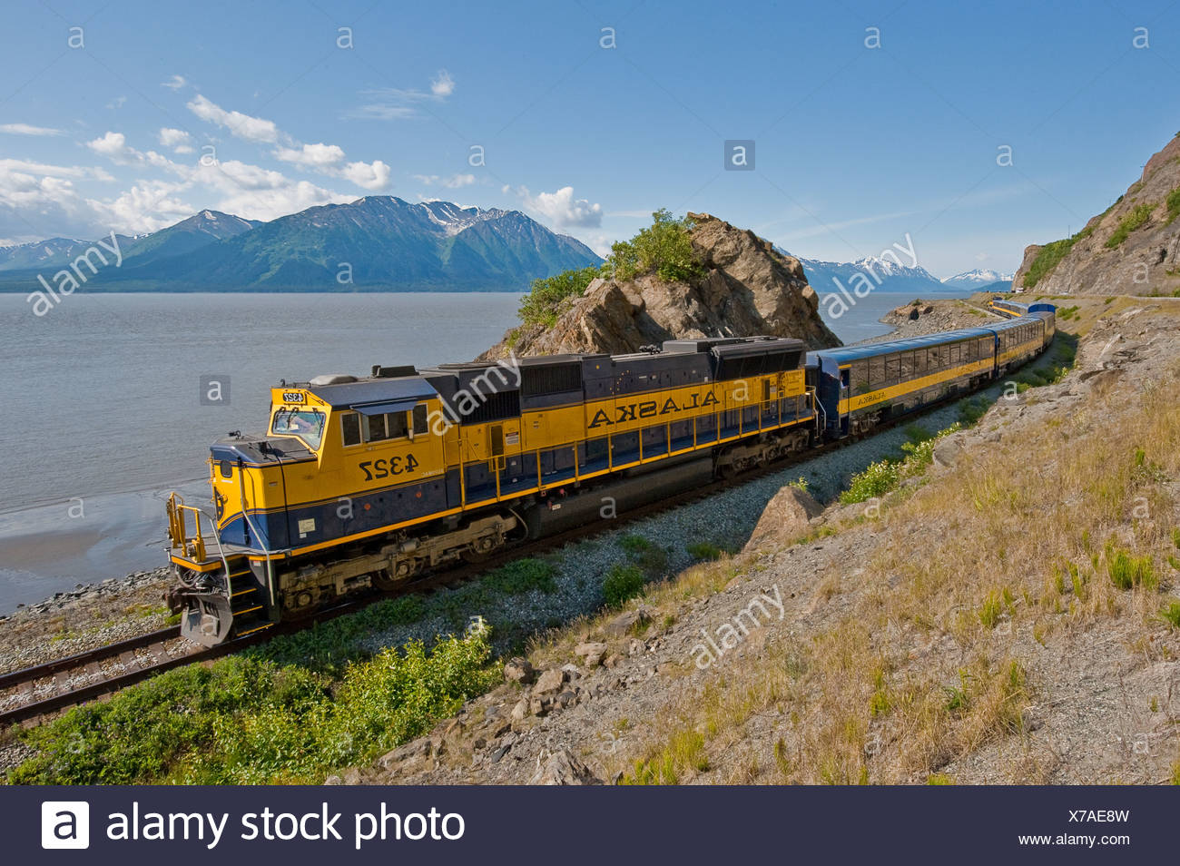 Alaska Turnagain Arm Alaska Railroad High Resolution Stock Photography ...