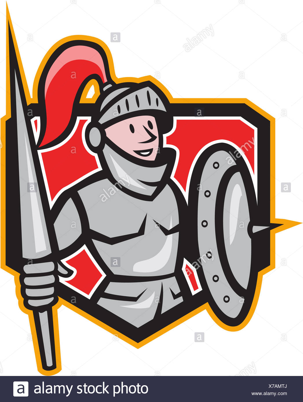 Knight Full Armor Shield Cartoon High Resolution Stock Photography and ...