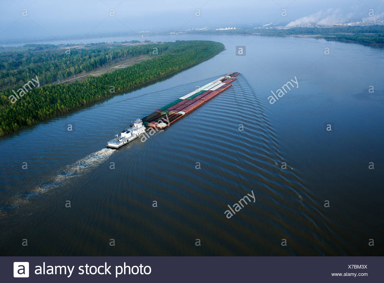 Mississippi River Aerial Barge High Resolution Stock Photography and ...