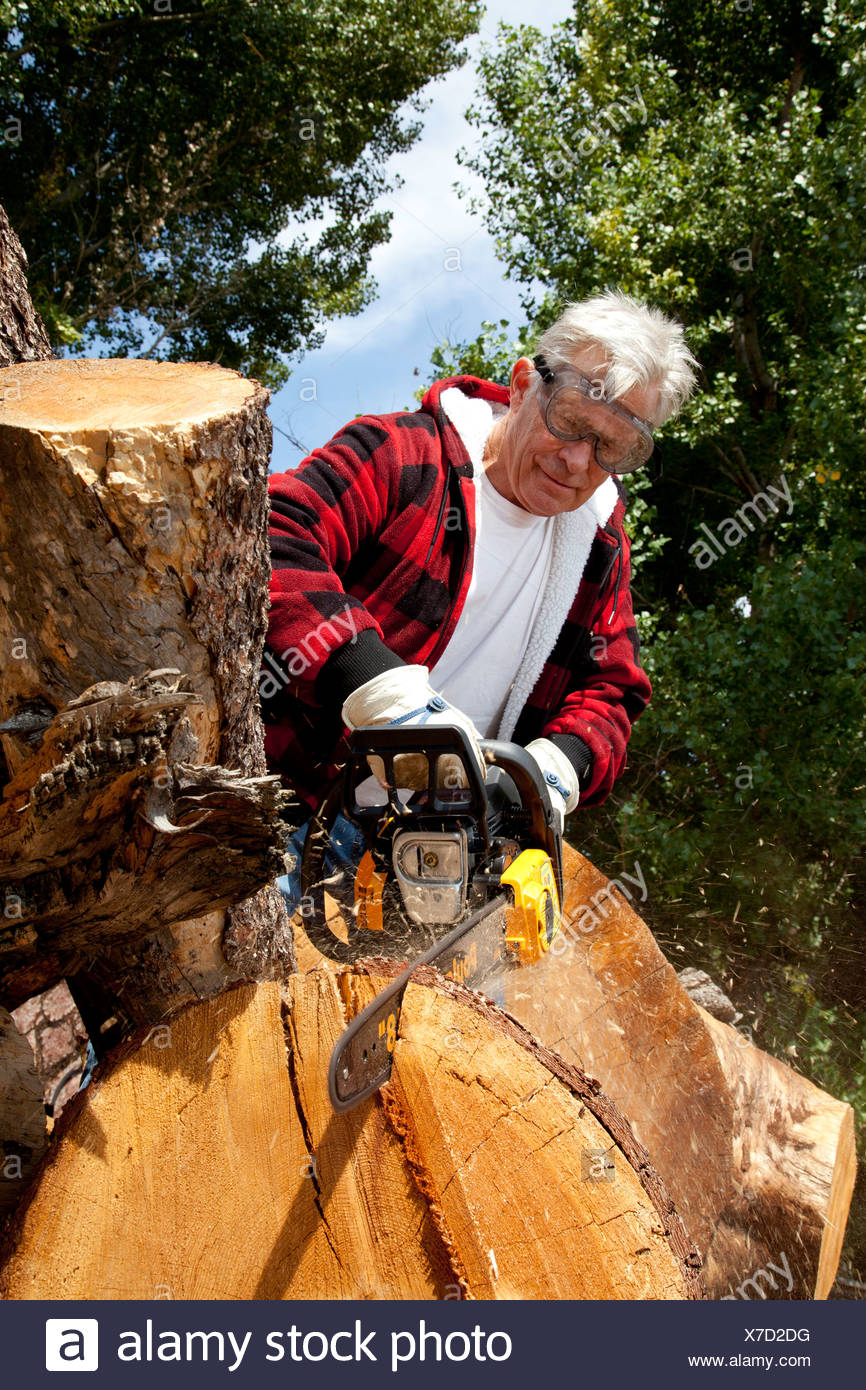 Man Cutting Tree High Resolution Stock Photography and Images - Alamy