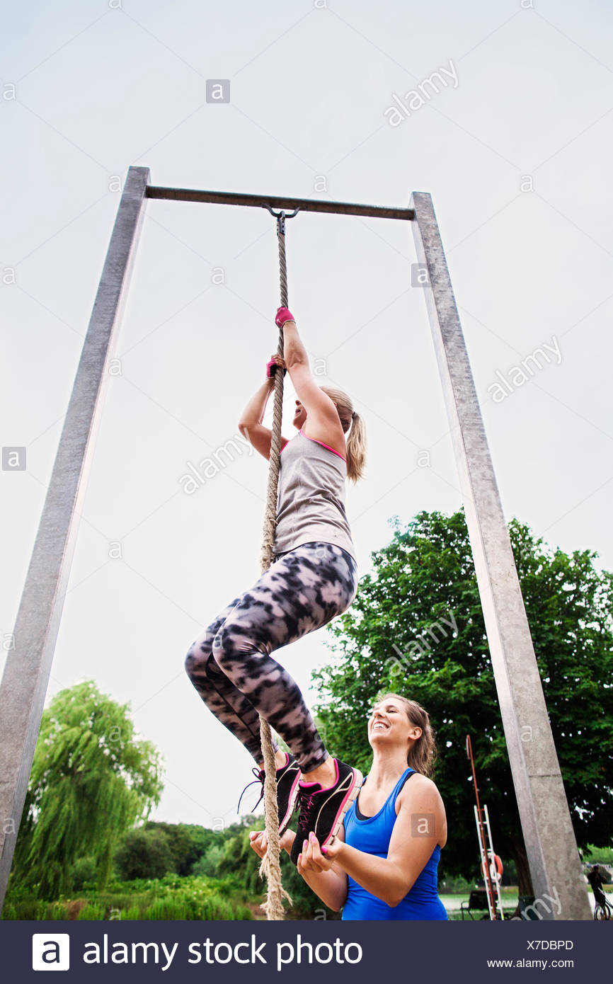 Climbing A Rope High Resolution Stock Photography and Images - Alamy