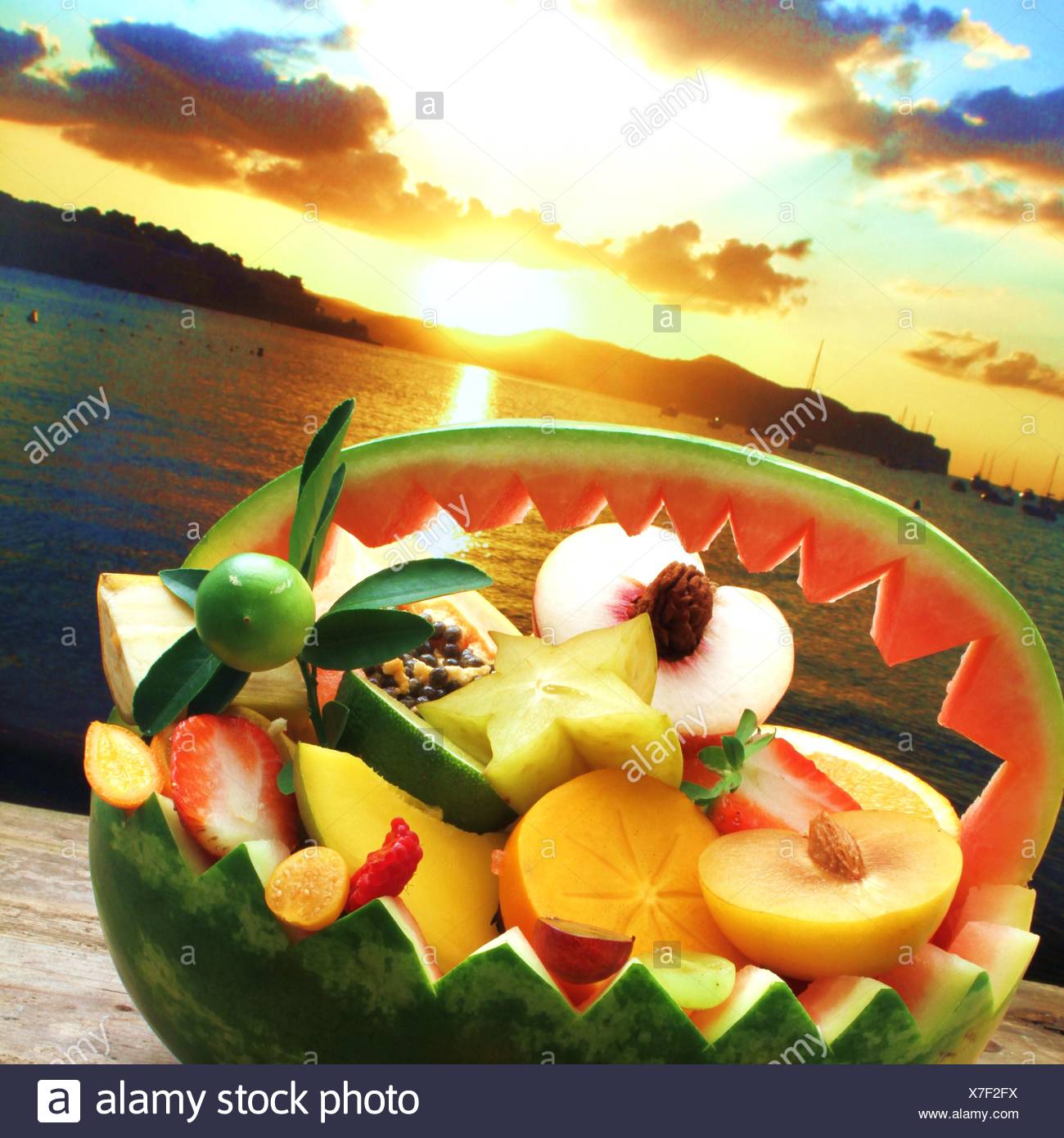 Mango Pineapple Passion Fruit Stock Photos & Mango Pineapple Passion ...