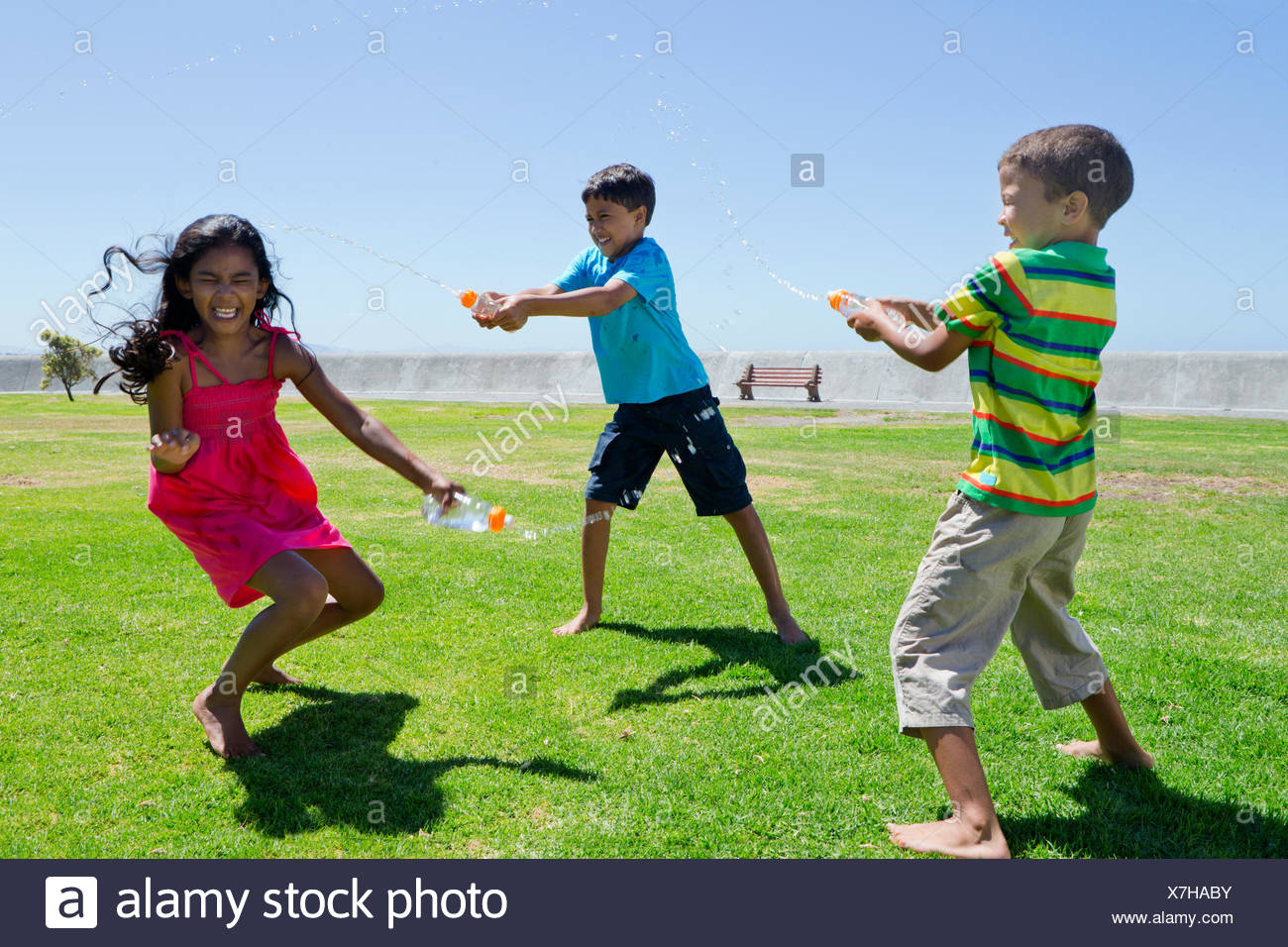 Boys Water Park In Summer Stock Photos & Boys Water Park In Summer ...