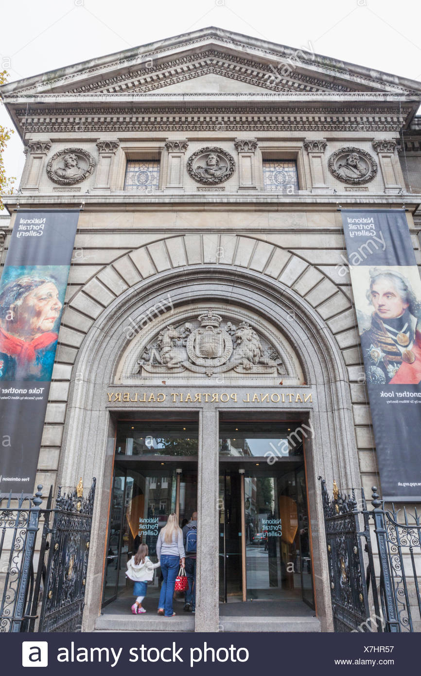 Entrance National Portrait Gallery London High Resolution Stock ...