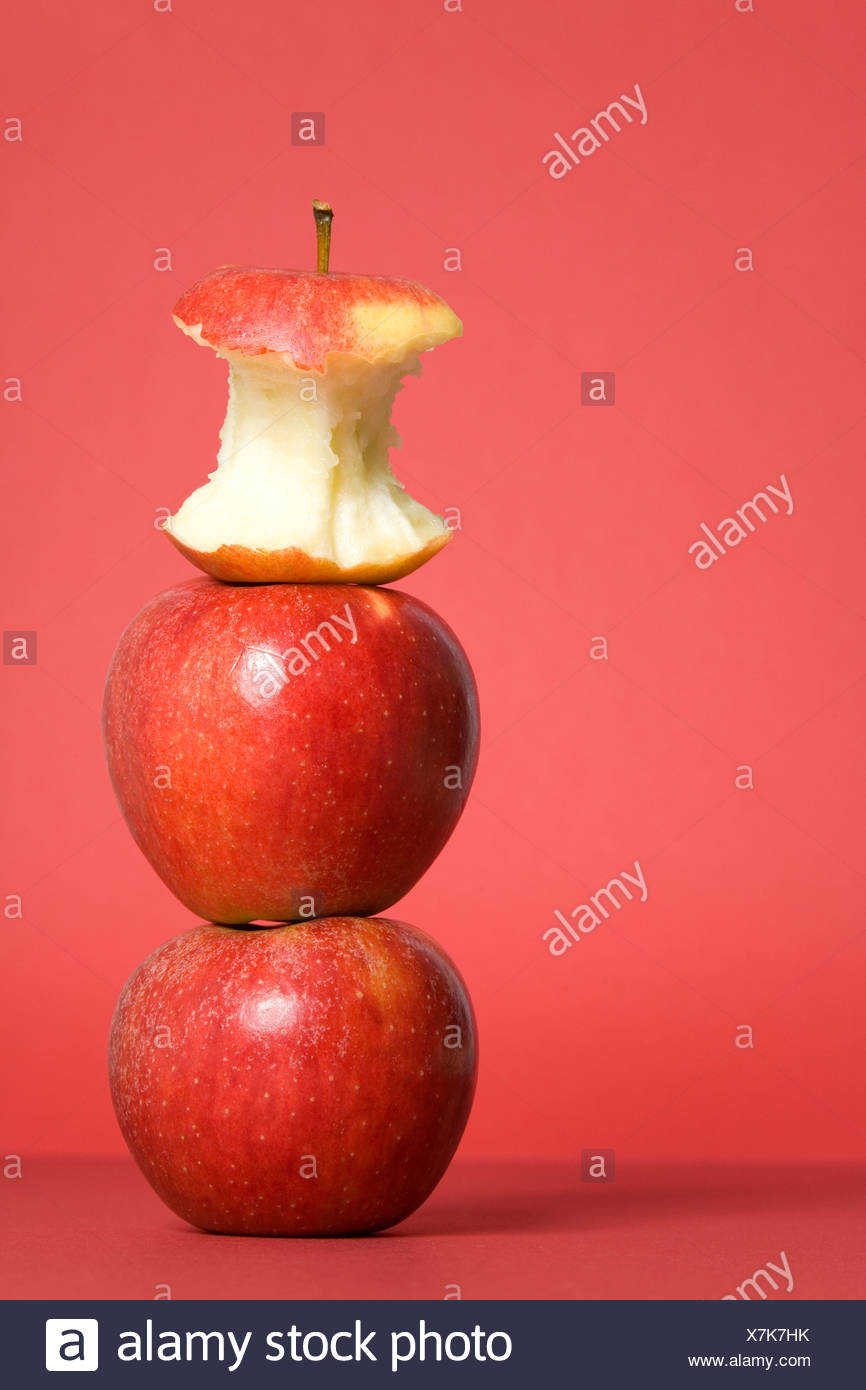Apple Half Eaten Apple High Resolution Stock Photography and Images - Alamy