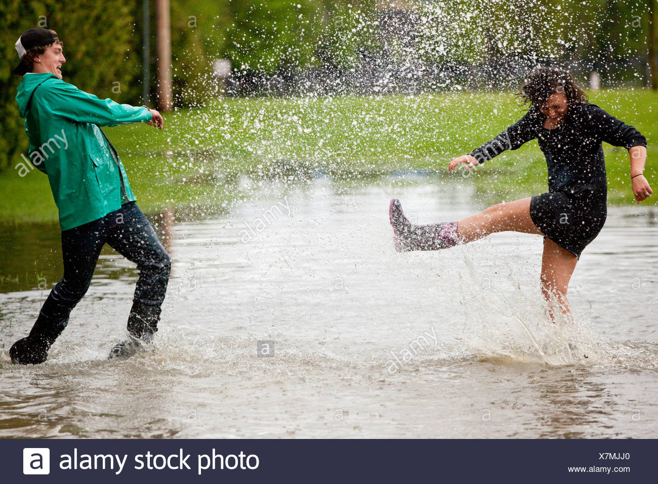 Splash Puddle Adult High Resolution Stock Photography and Images - Alamy