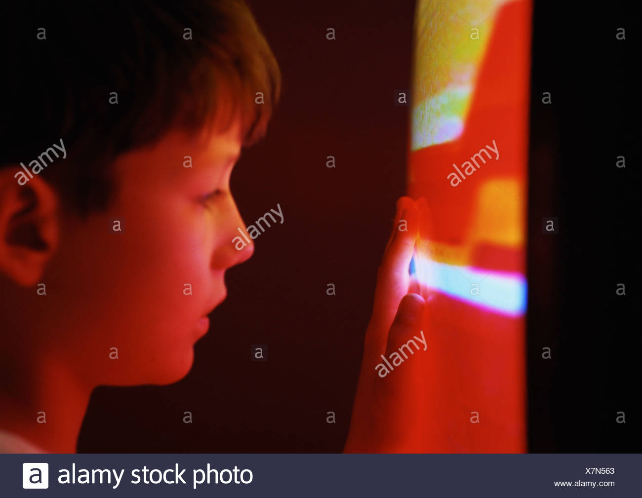 Screen Tv Person Face High Resolution Stock Photography and Images - Alamy