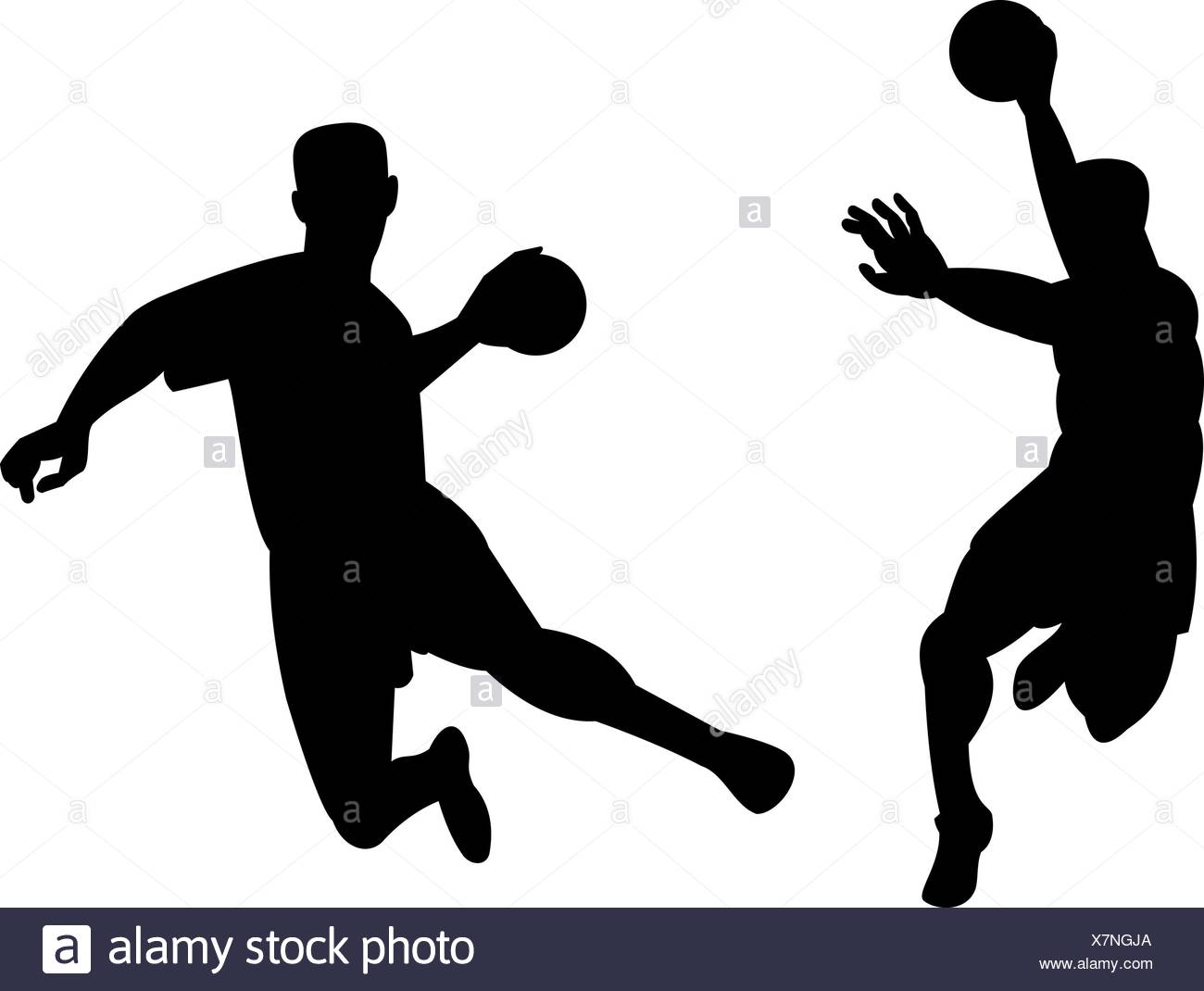 Handball Player Black and White Stock Photos & Images - Alamy