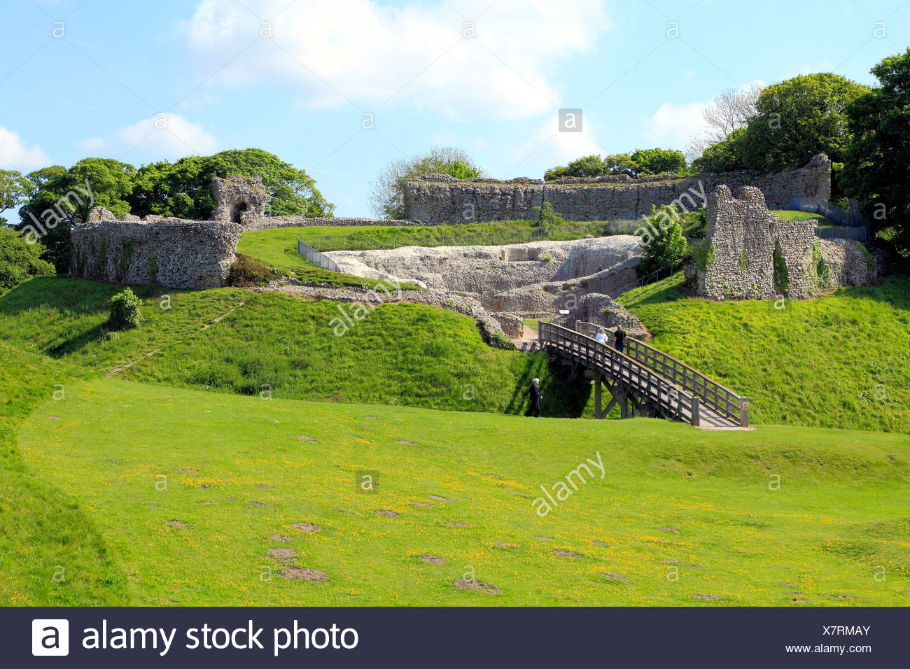 Norman Motte And Bailey Ruins Stock Photos & Norman Motte And Bailey ...
