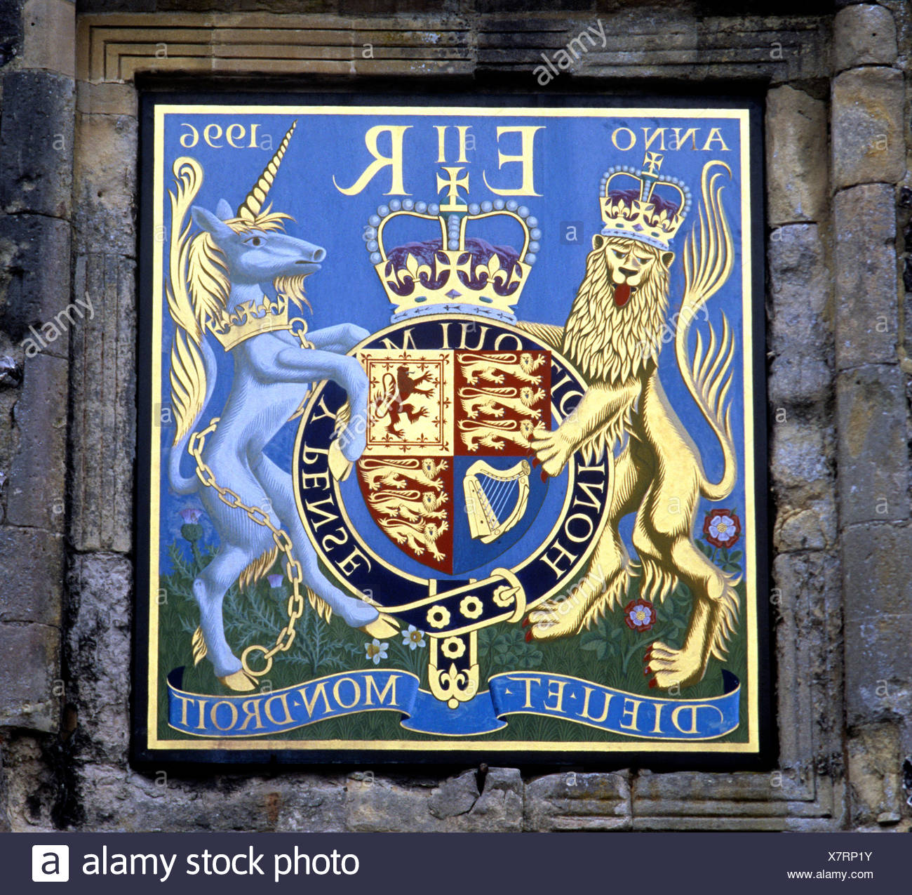 Winchester Cathedral Precinct Gate Elizabeth Ii High Resolution Stock ...