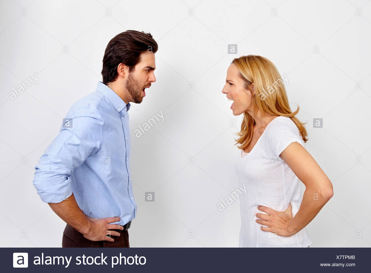 Two Angry People Face To Face High Resolution Stock Photography and ...