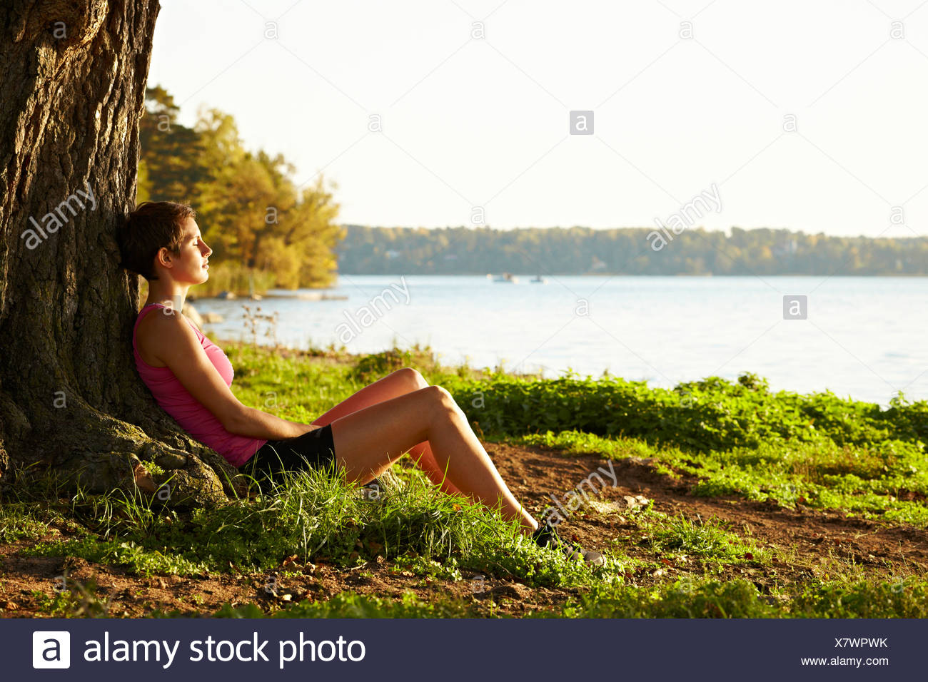 Relaxing Under Tree High Resolution Stock Photography and Images - Alamy