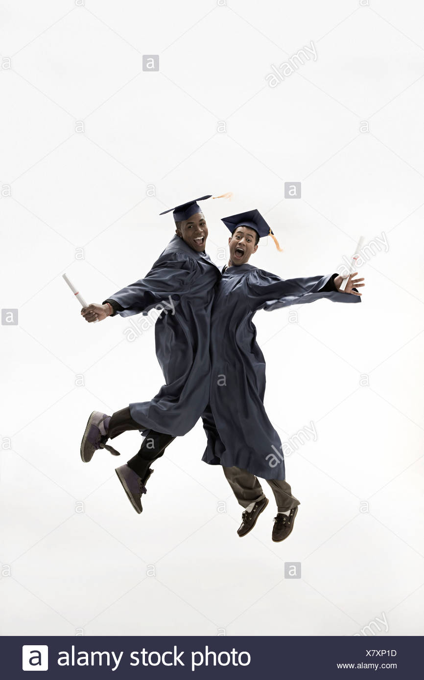 Graduate Jumping Joy High Resolution Stock Photography and Images - Alamy