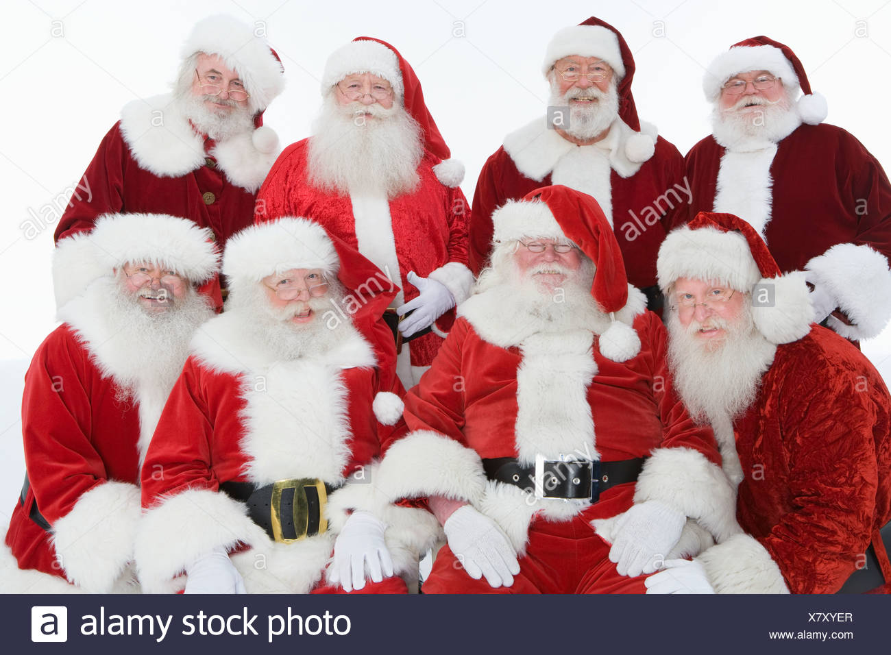 Group Dressed As Santa Stock Photos & Group Dressed As Santa Stock ...