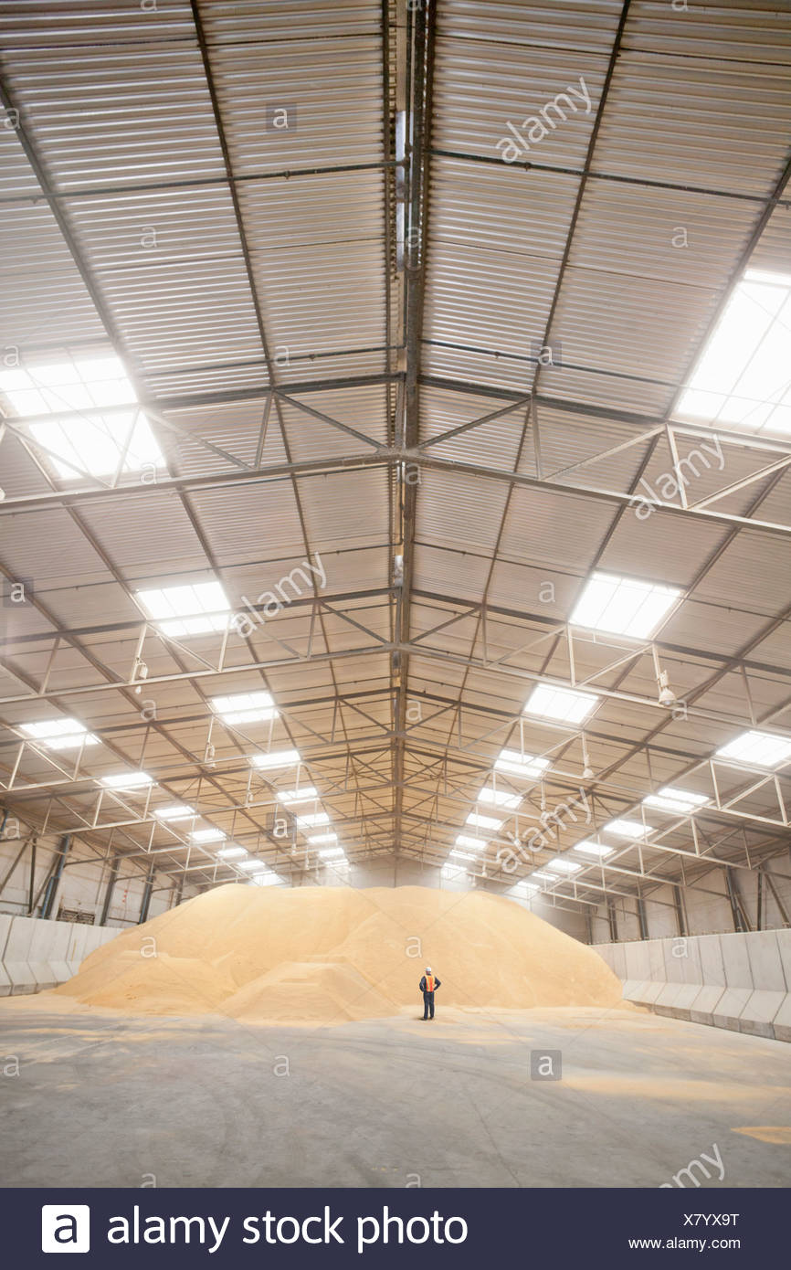 Pile Grain In Warehouse Stock Photos & Pile Grain In Warehouse Stock ...