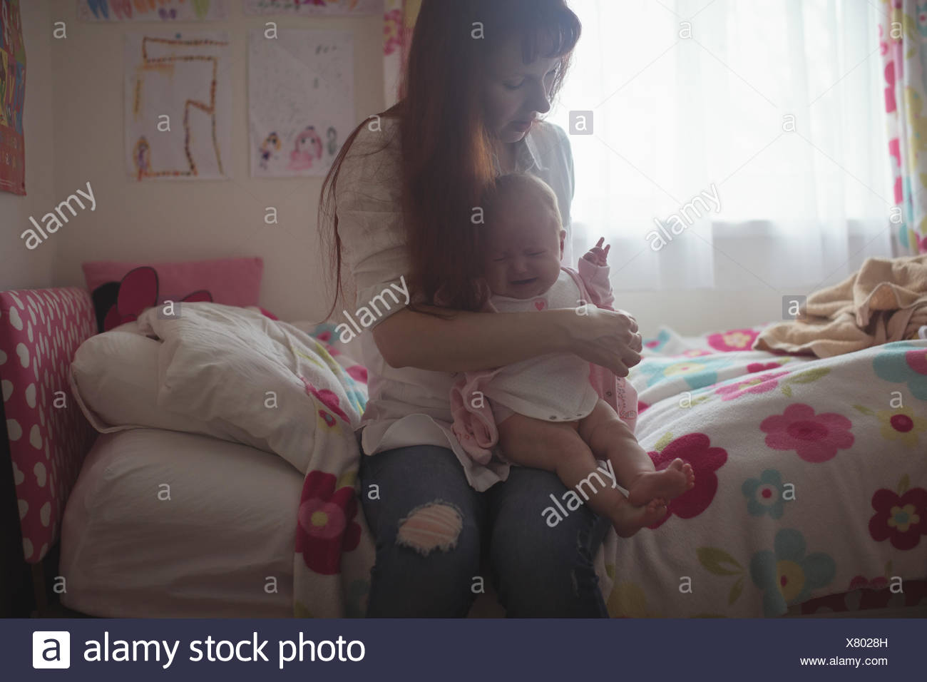 Girl On Bed Crying High Resolution Stock Photography and Images - Alamy