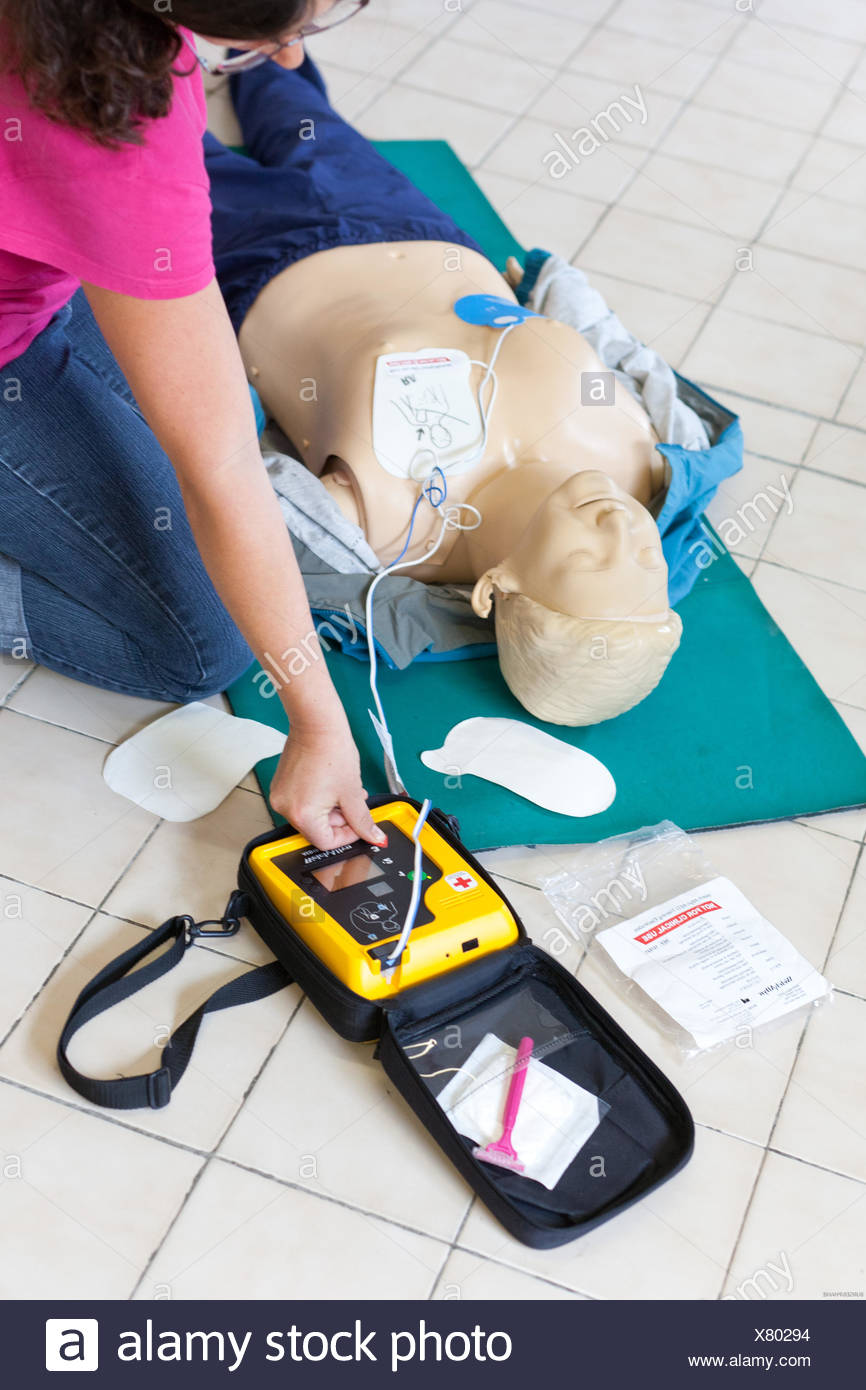 Cardiopulmonary Resuscitation Cpr On A Training Dummy High Resolution ...