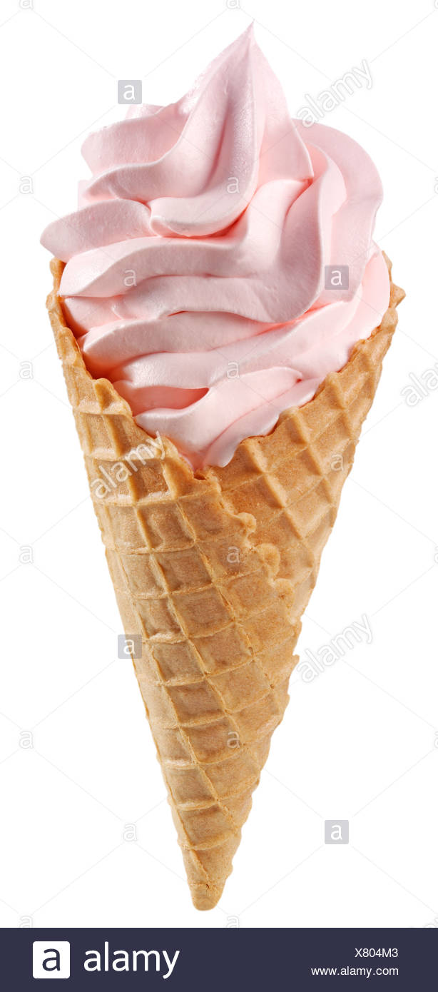 Strawberry Ice Cream Cone Stock Photos & Strawberry Ice Cream Cone ...