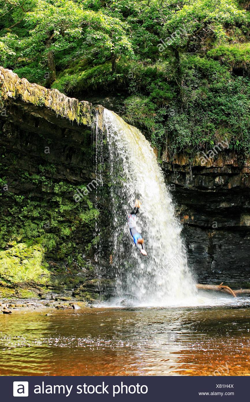 Jumping Into Waterfall High Resolution Stock Photography and Images - Alamy
