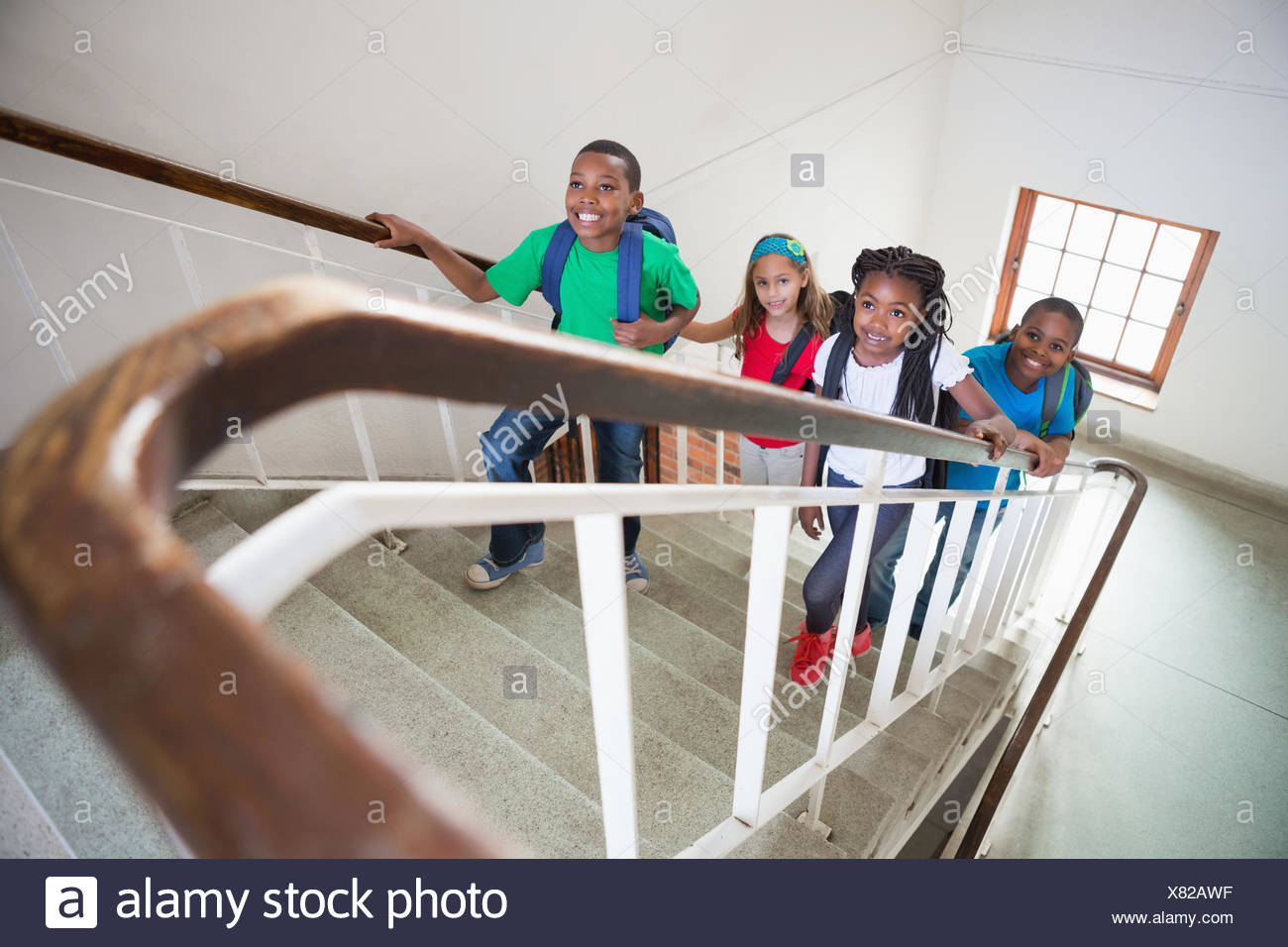 Boy Walking Up Stairs High Resolution Stock Photography and Images - Alamy