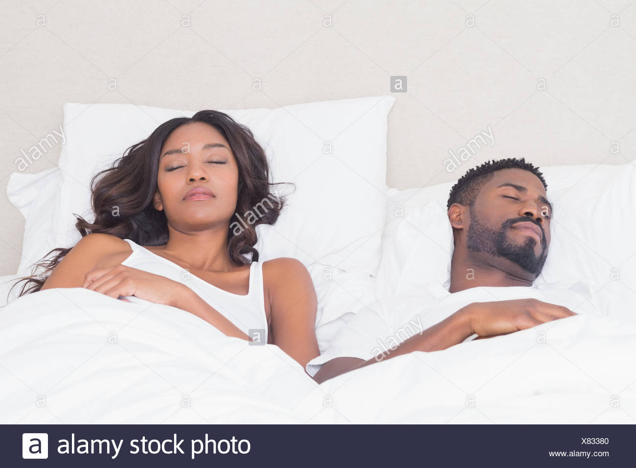 Couple Asleep In Bed Together High Resolution Stock Photography and ...