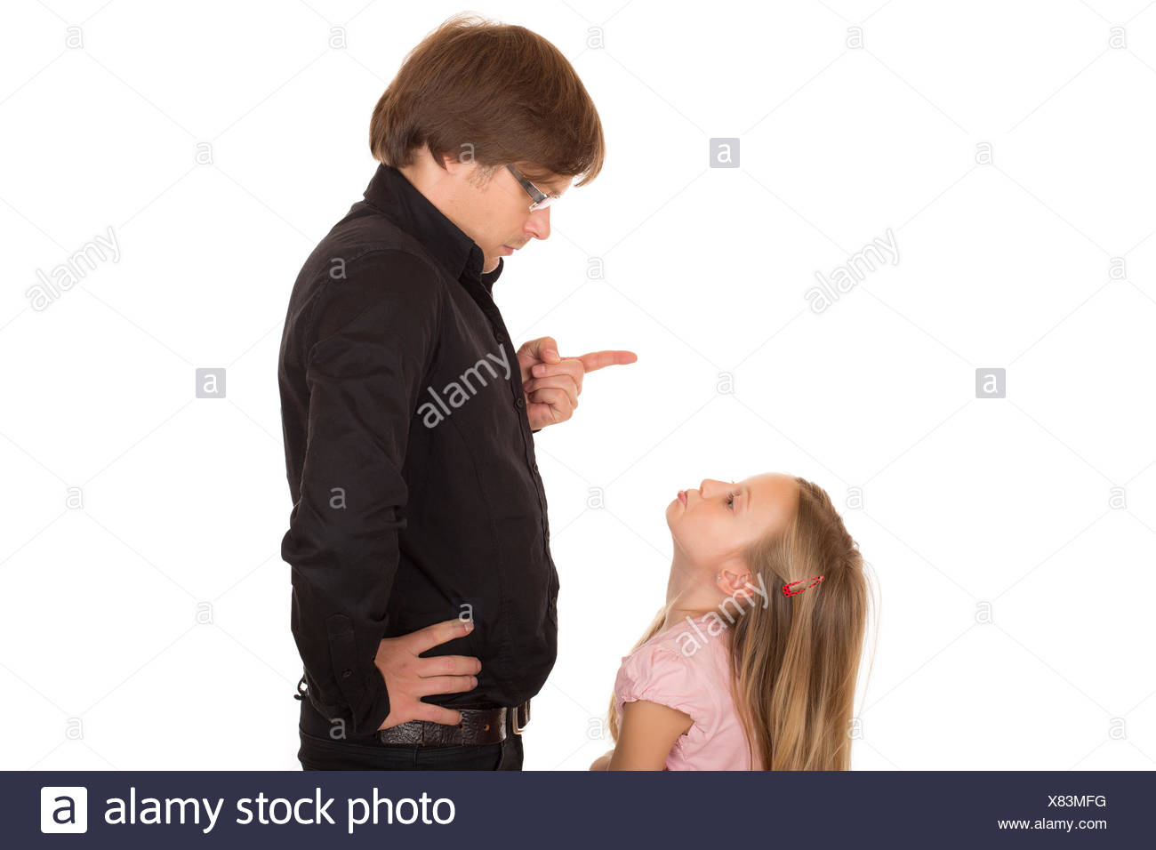Father Daughter Conflict Cut Out Stock Images & Pictures - Alamy