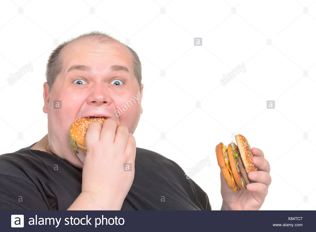 Fat Man Eating Food High Resolution Stock Photography and Images - Alamy