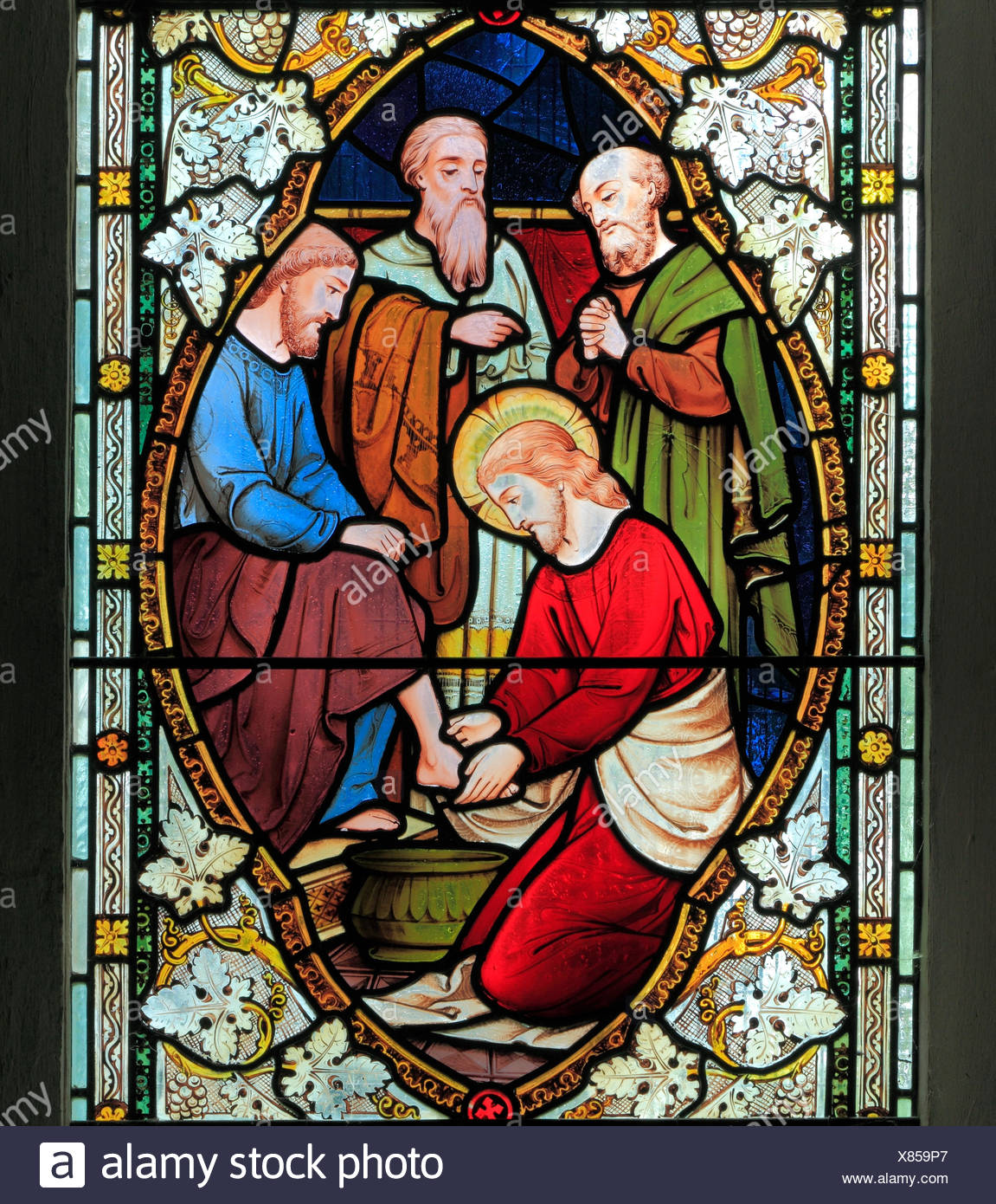 Christ Washing The Disciples Feet High Resolution Stock Photography and ...