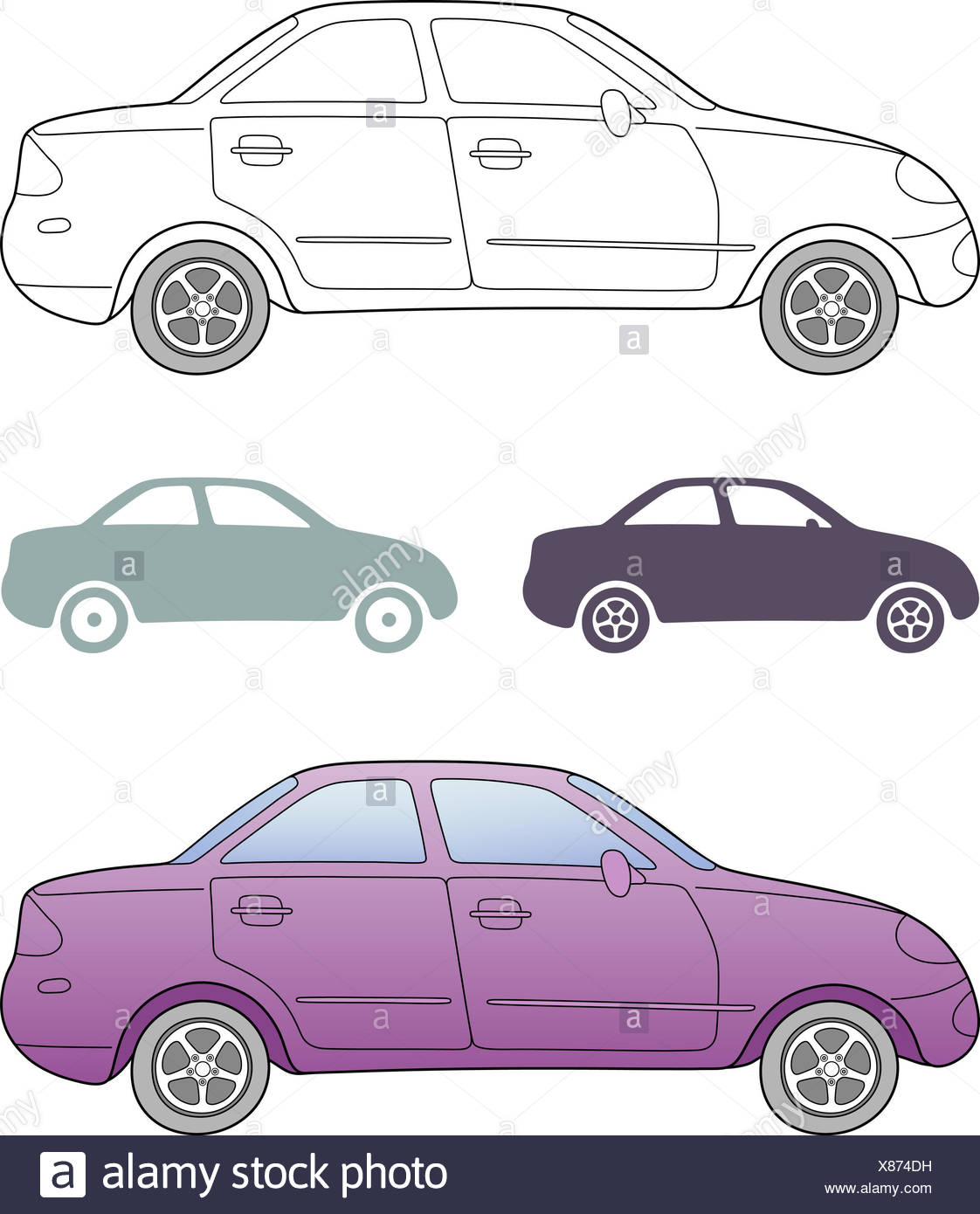Car Outline Stock Photos & Car Outline Stock Images - Alamy