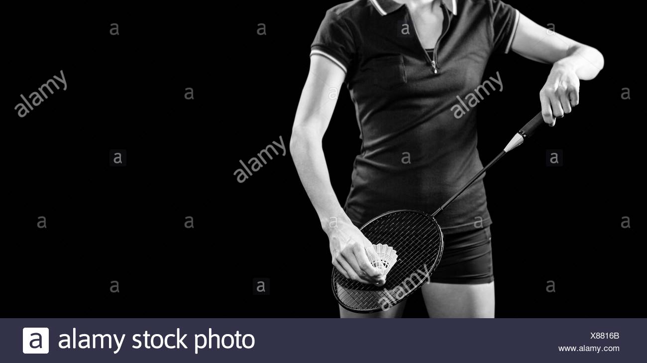 Badminton Racket Black and White Stock Photos & Images - Alamy