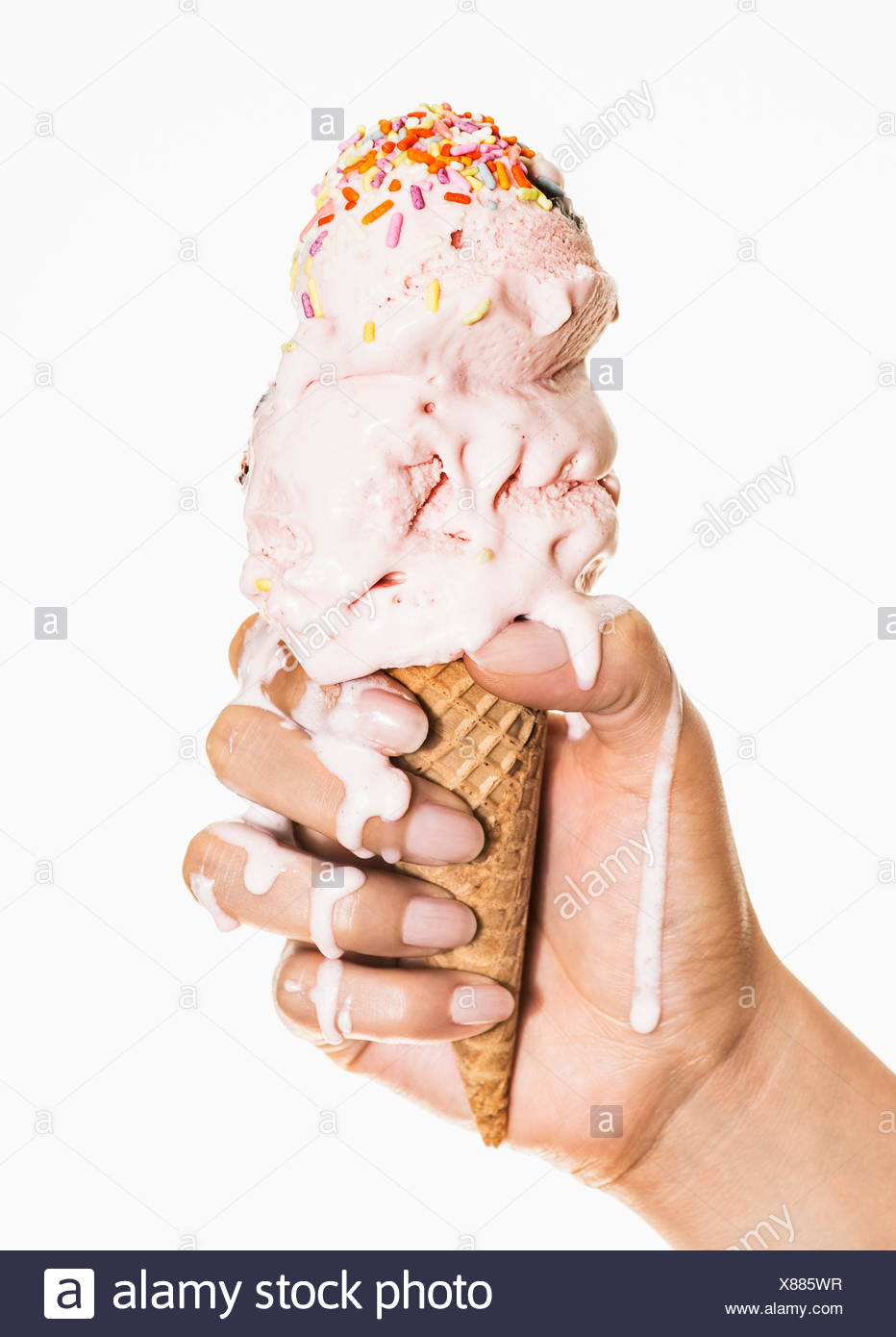 Messy Ice Cream Cone High Resolution Stock Photography and Images - Alamy