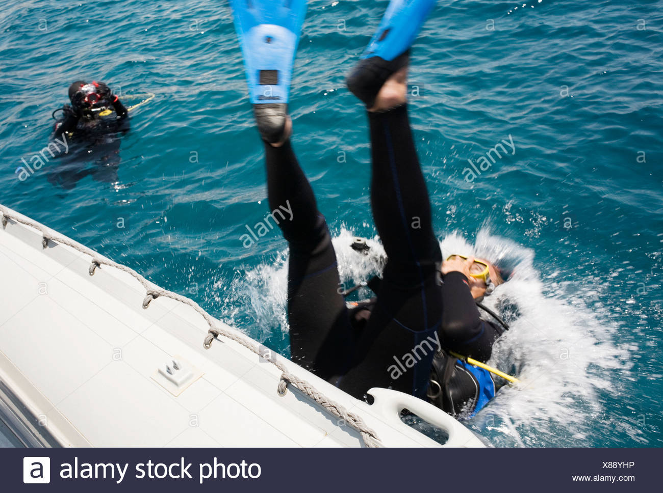 Diving From A Boat High Resolution Stock Photography and Images - Alamy