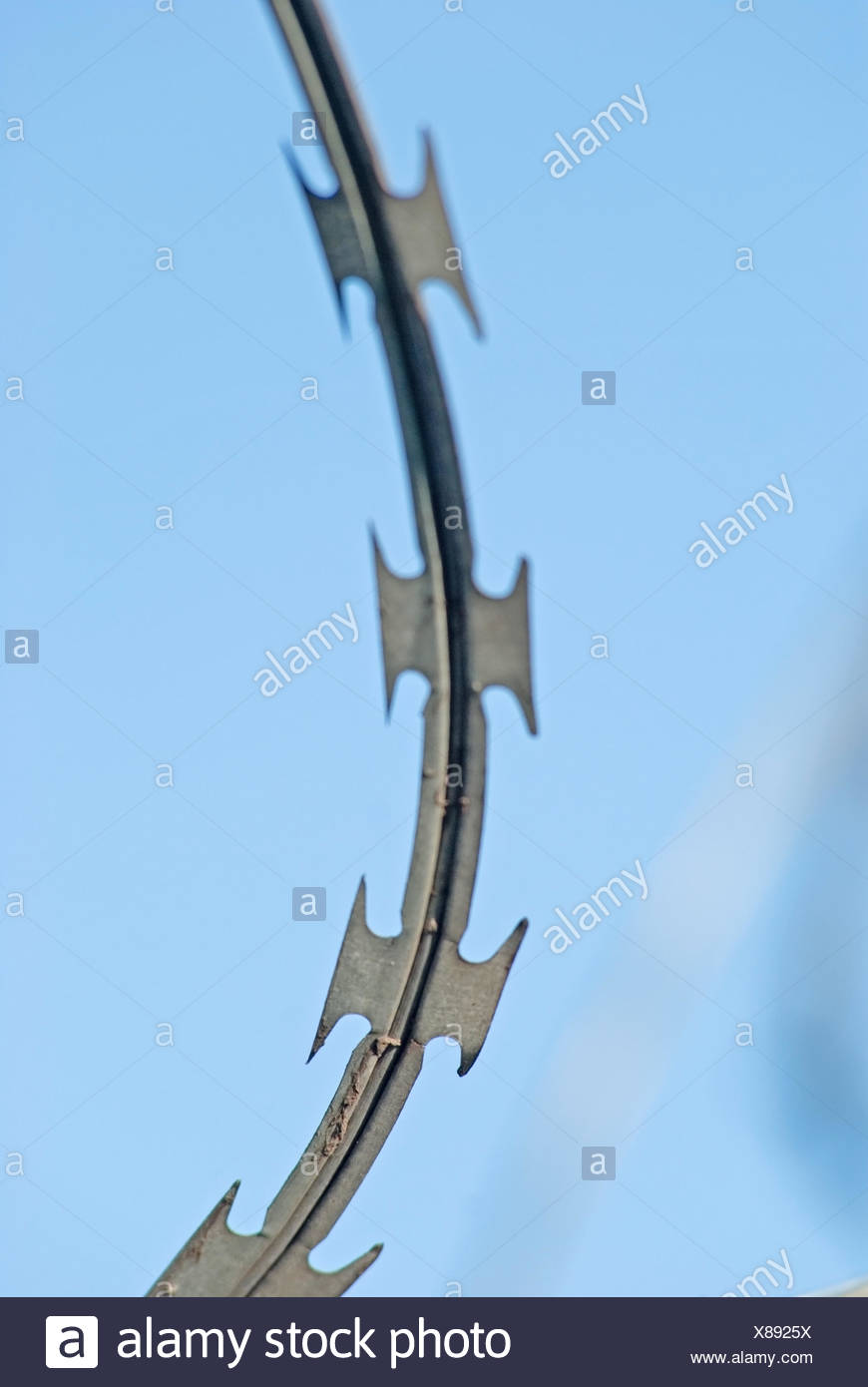 Barbed Wire Fence In Military Stock Photos & Barbed Wire Fence In ...