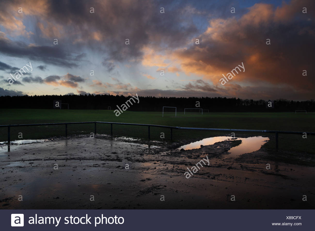 Wet Football Pitch High Resolution Stock Photography and Images - Alamy