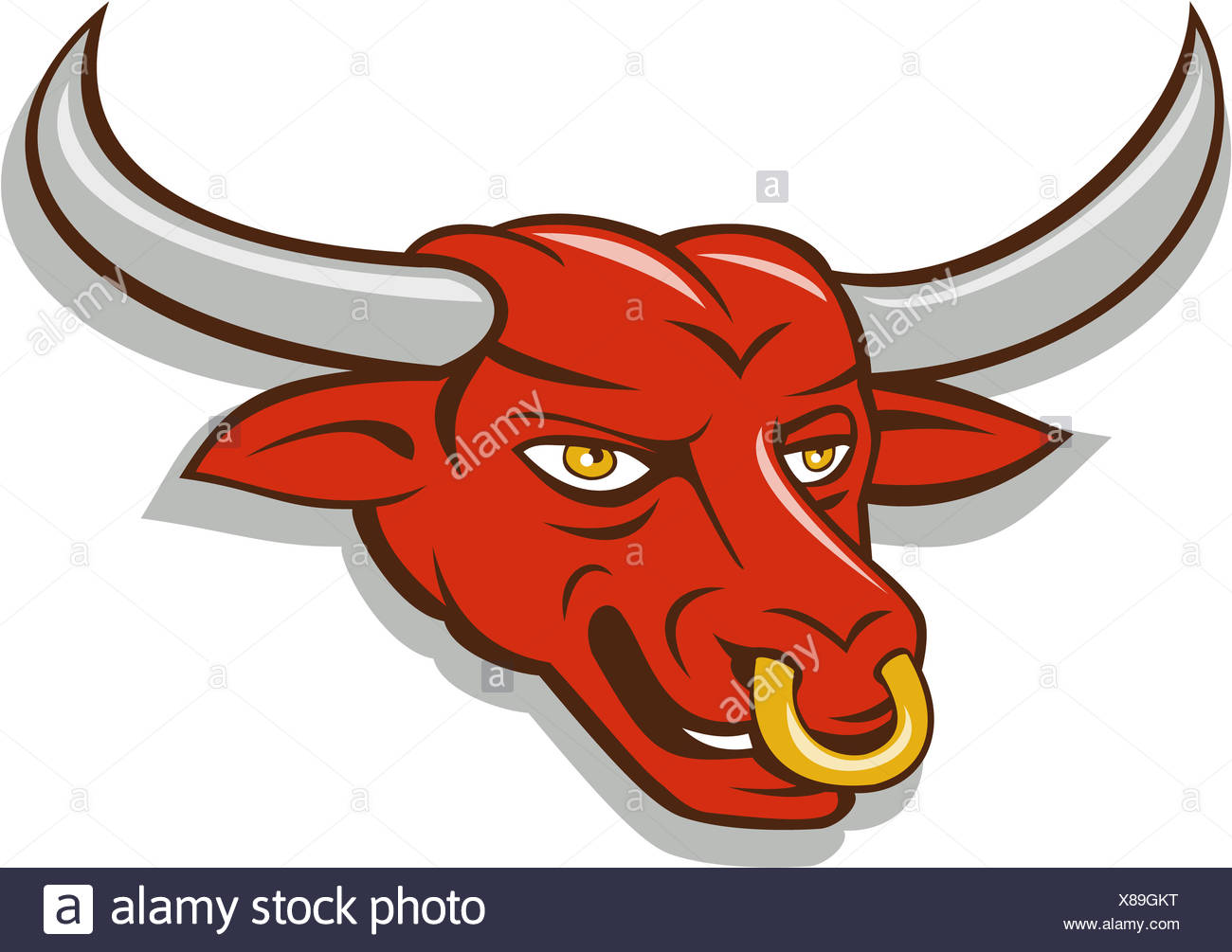 Red Horn Bull Stock Photos & Red Horn Bull Stock Images - Alamy
